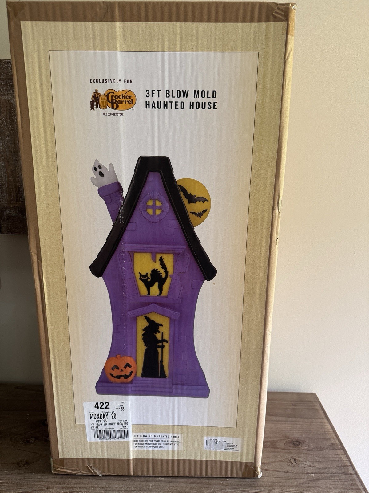 Cracker Barrel 3FT Blow Mold Haunted House 2025 | eBay