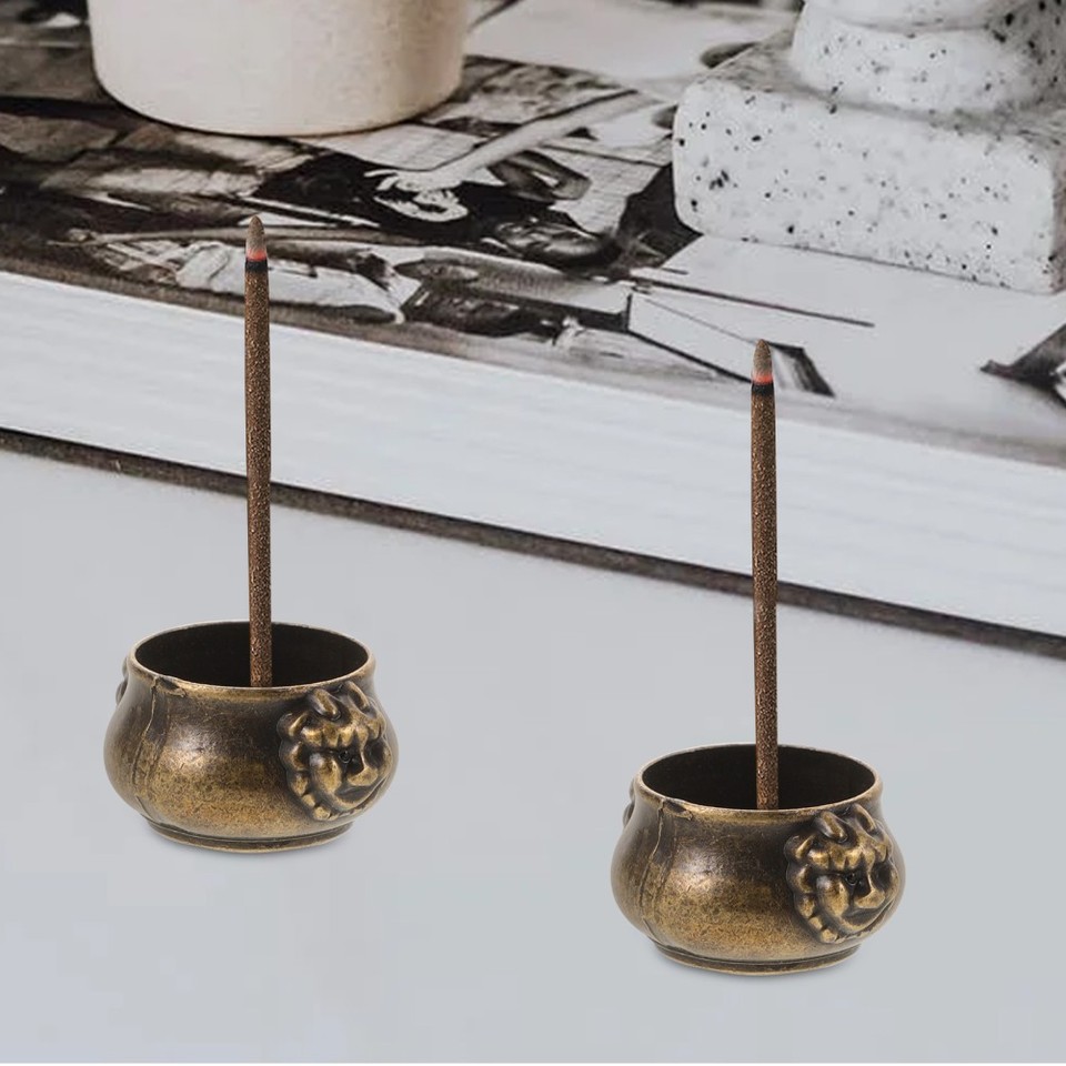 5 Pcs Zinc Alloy Incense Burner Ash Container Holder for Desktop ...