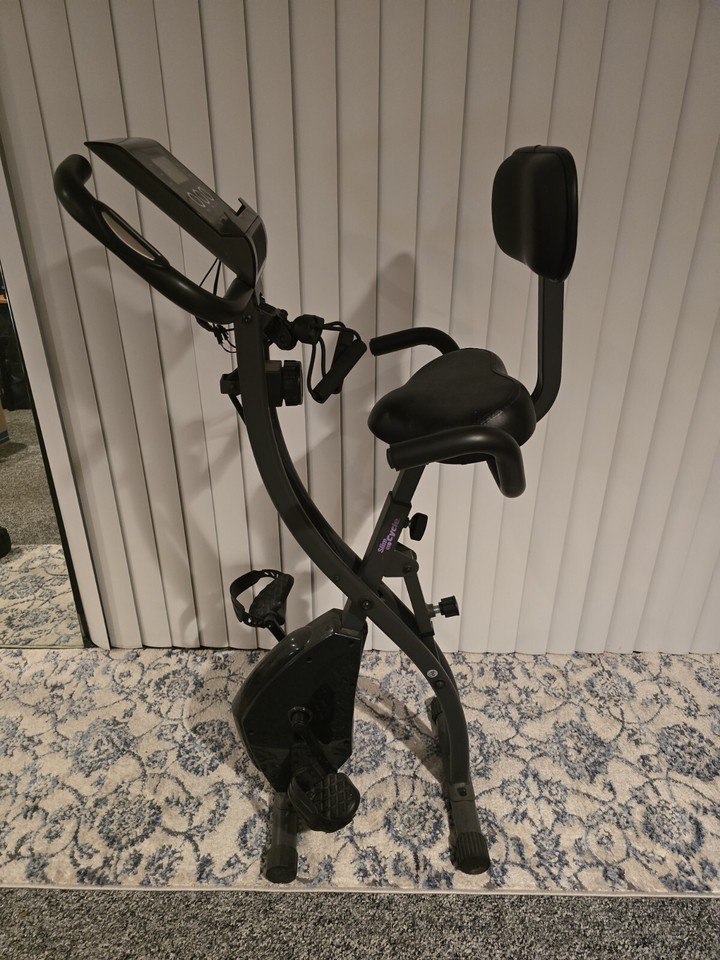 Slim Cycle 13160-1 Stationary Folding Indoor Exercise Bike, Black | eBay