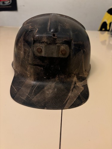 Nice Vintage MSA Comfo-Cap Tiger Stripe Low Vein Mining Miners Helmet ...