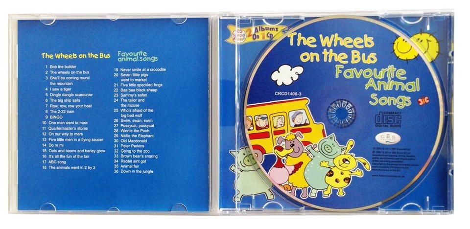 The Wheels on the Bus & Favourite Animal Songs CD nursery rhymes kids ...