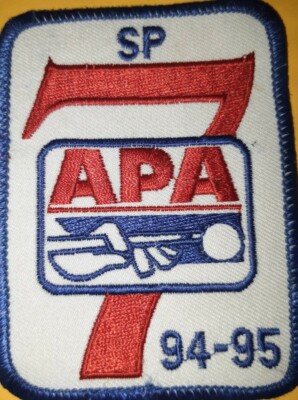 🔥💥APA SKILL LEVEL 7 PATCH AMERICAN POOLPLAYERS 1994-1995👀🎱💥🔥 | eBay