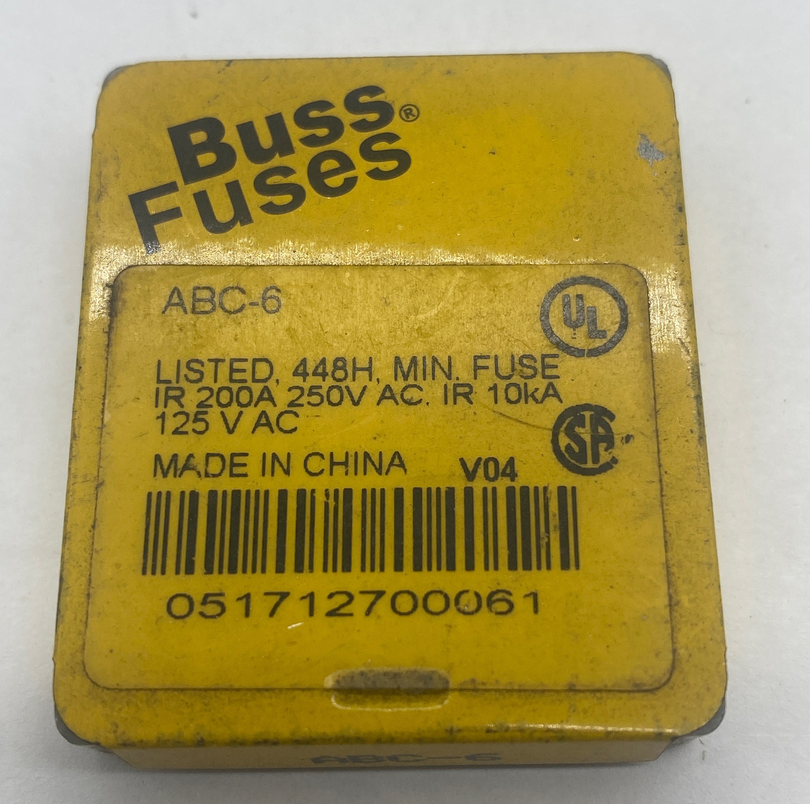 Bussmann ABC-6 Ceramic Fuses, 125-250VAC 6Amp Lot of 3 | eBay