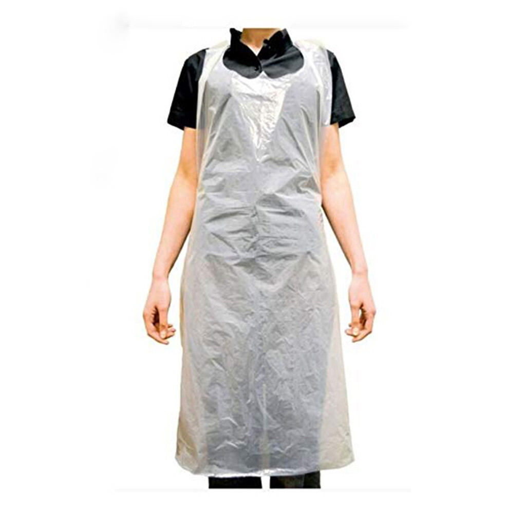 50-300*Disposable Plastic Aprons White Polythene Aprons Eco Flat Pack ...