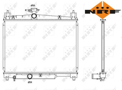 ENGINE COOLING WATER RADIATOR NRF53270 NRF I | eBay