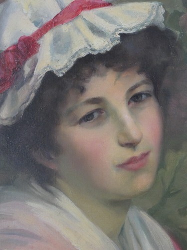 19th Century Female Portrait Oil Painting. Signed MABEL M DOUGLAS ...
