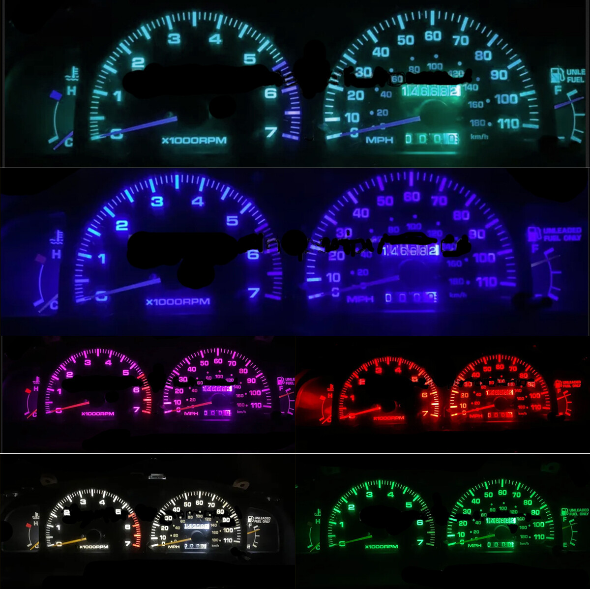 Led Lights For Toyota 4runner Instrument NEW Dash Cluster Gauge GREEN