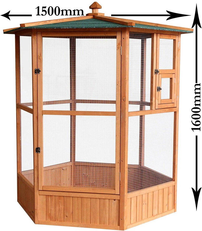 Outdoor Hexagonal Bird Aviary For Budgies Doves Canaries Quails Finches ...