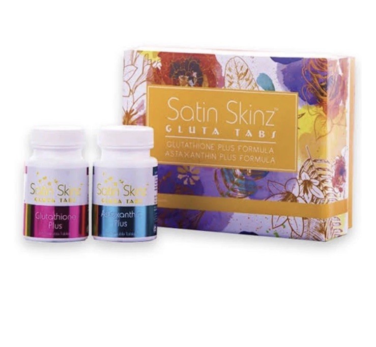 Satin Skinz Gluta Tabs Skin Whitening Glutathione& Astaxanthin | eBay