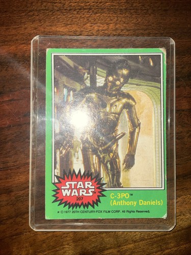 1977 Topps Star Wars Vintage #207 C-3PO Golden Rod Error SSP RARE!! | eBay