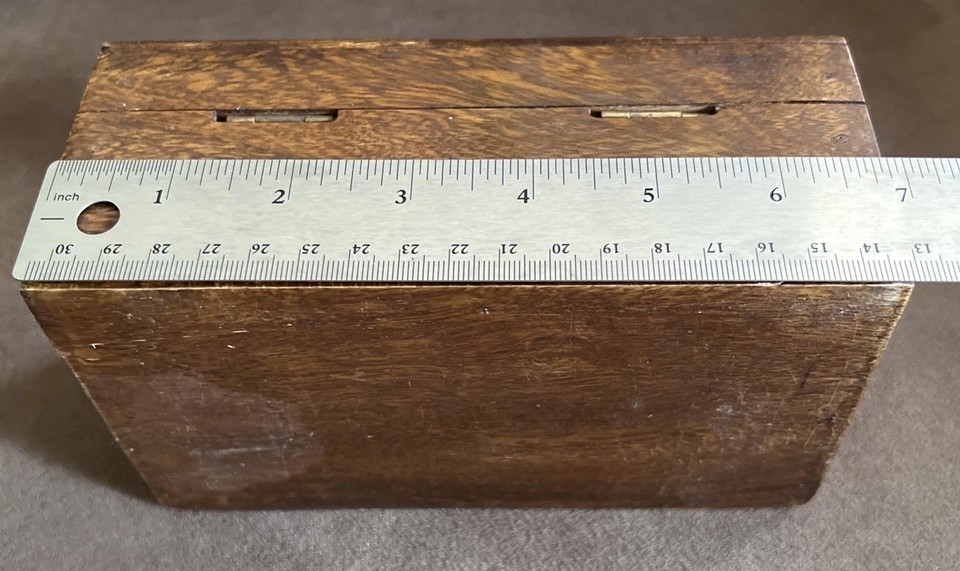 Carved Wood Box Secret Hidden Compartment Puzzle Unique Gift Jewelry ...