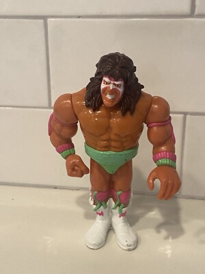 WWF The Ultimate Warrior Hasbro Wrestling Figure WWE 1990 Series 1 WCW ...