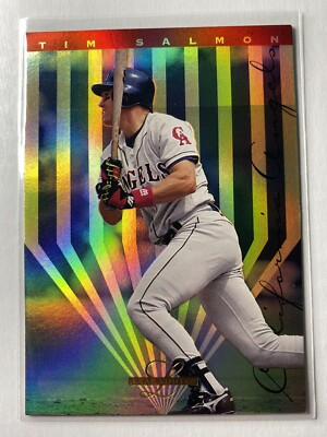 GOLD PRISM FOIL 1995 LEAF LIMITED SET Tim Salmon #13 Baseball Card CA ...