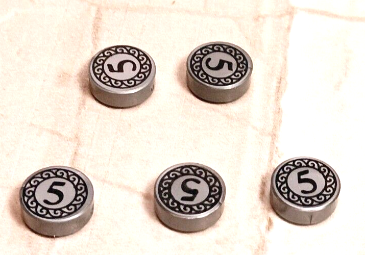 New LEGO Coins Set Lot of 5 Silver Dollars 5 piece Printed Money Cash ...