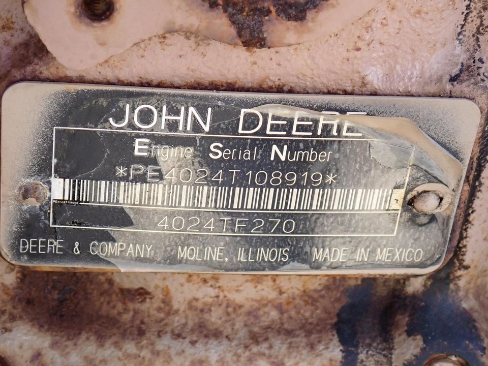 2006 John Deere 4024TF270 Turbo Diesel Engine RUNS STRONG! LOW HOURS ...