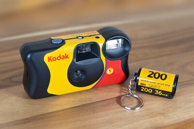 Empty KODAK Disposable Camera + Split Ring Keyring from 35mm Film ...