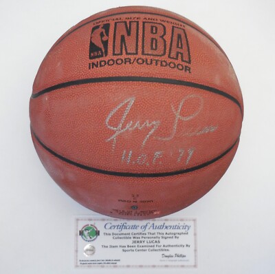 JERRY LUCAS Autographed Full-Sized NBA Basketball + COA! KNICKS! | eBay