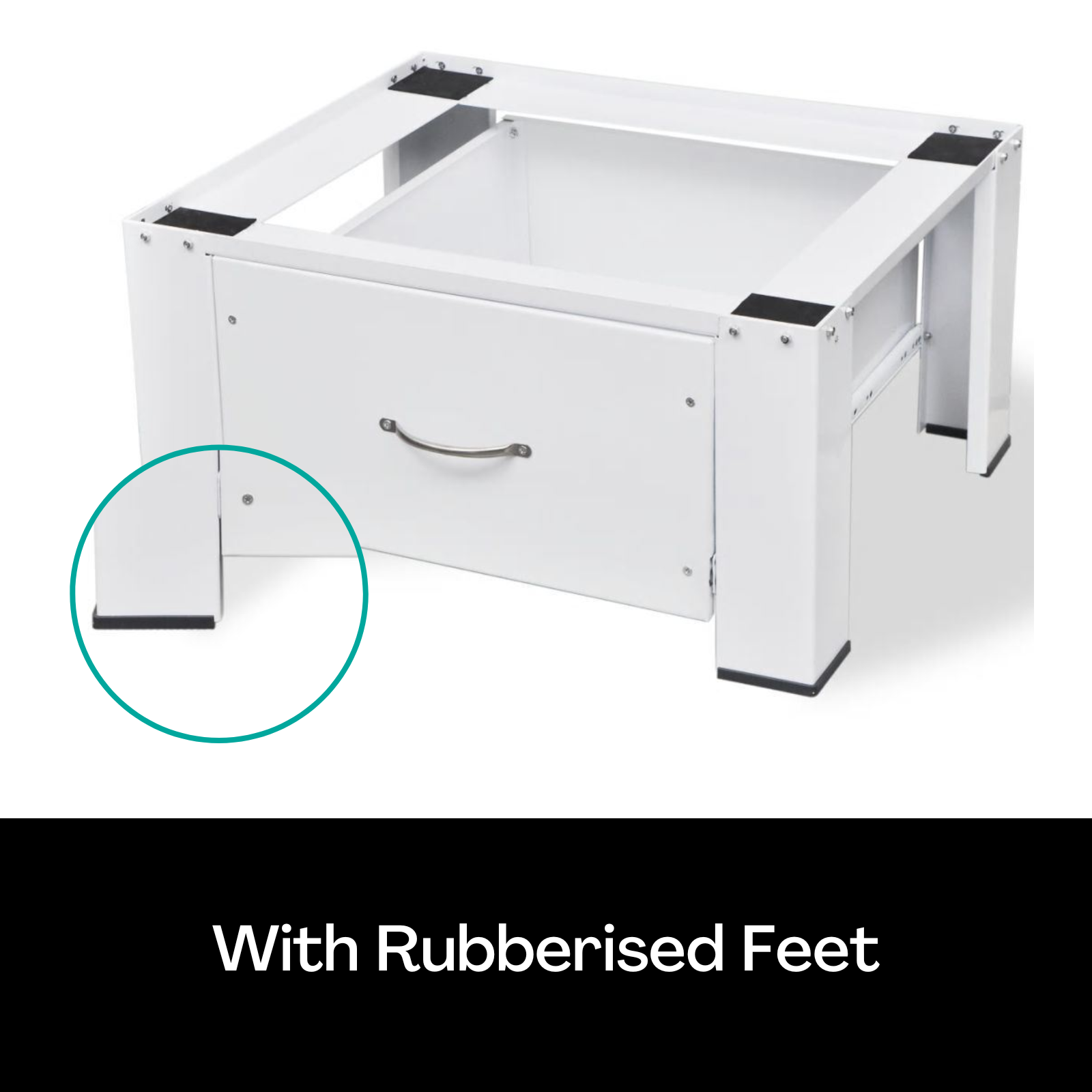 Laundry Pedestal With Storage Drawer Washing Machine Riser Stand ...