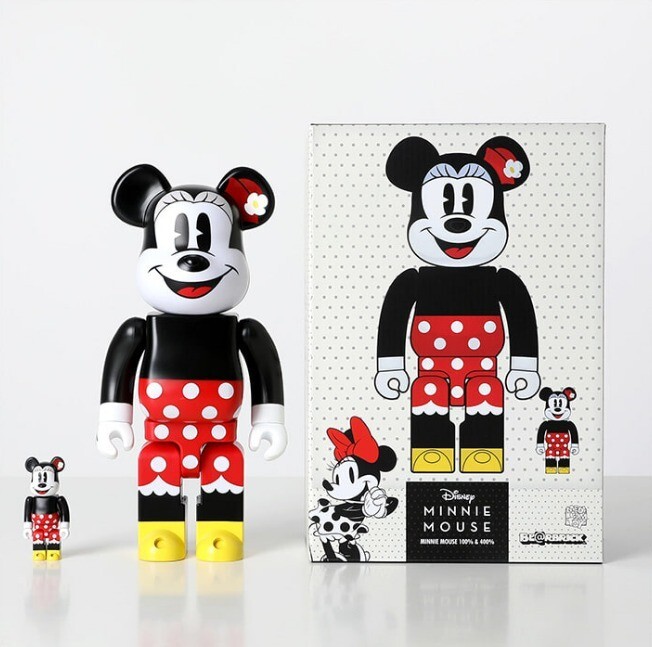 Medicom Toy BE@RBRICK Bearbrick 400% + 100% DESNEY MINNIE MOUSE ...
