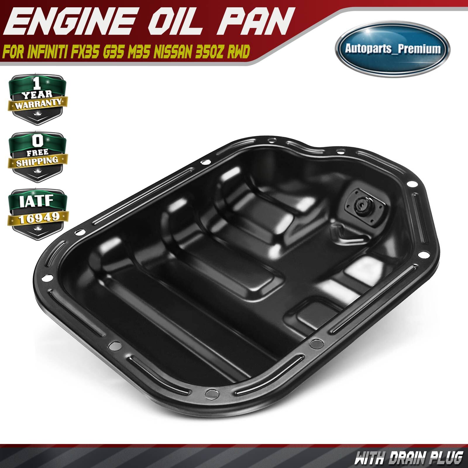 Lower Engine Oil Pan Sump for Infiniti FX35 G35 M35 Nissan 350Z V6 RWD ...
