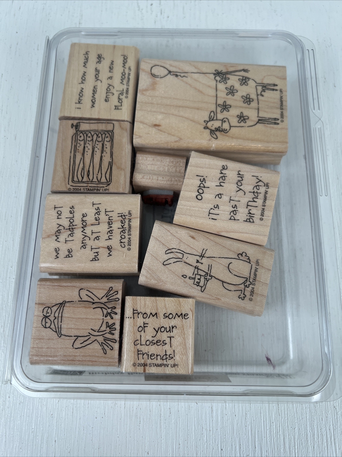 Stampin up Assorted Lot Of Wood Mounted Rubber Stamps Sayings 50 ...