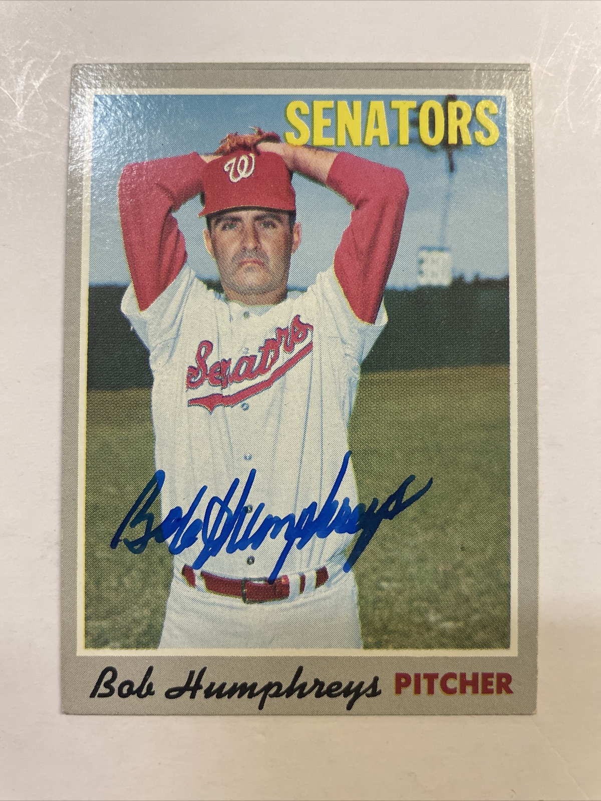 1970 Topps Bob Humphreys Autographed Baseball Card #538 Washington ...