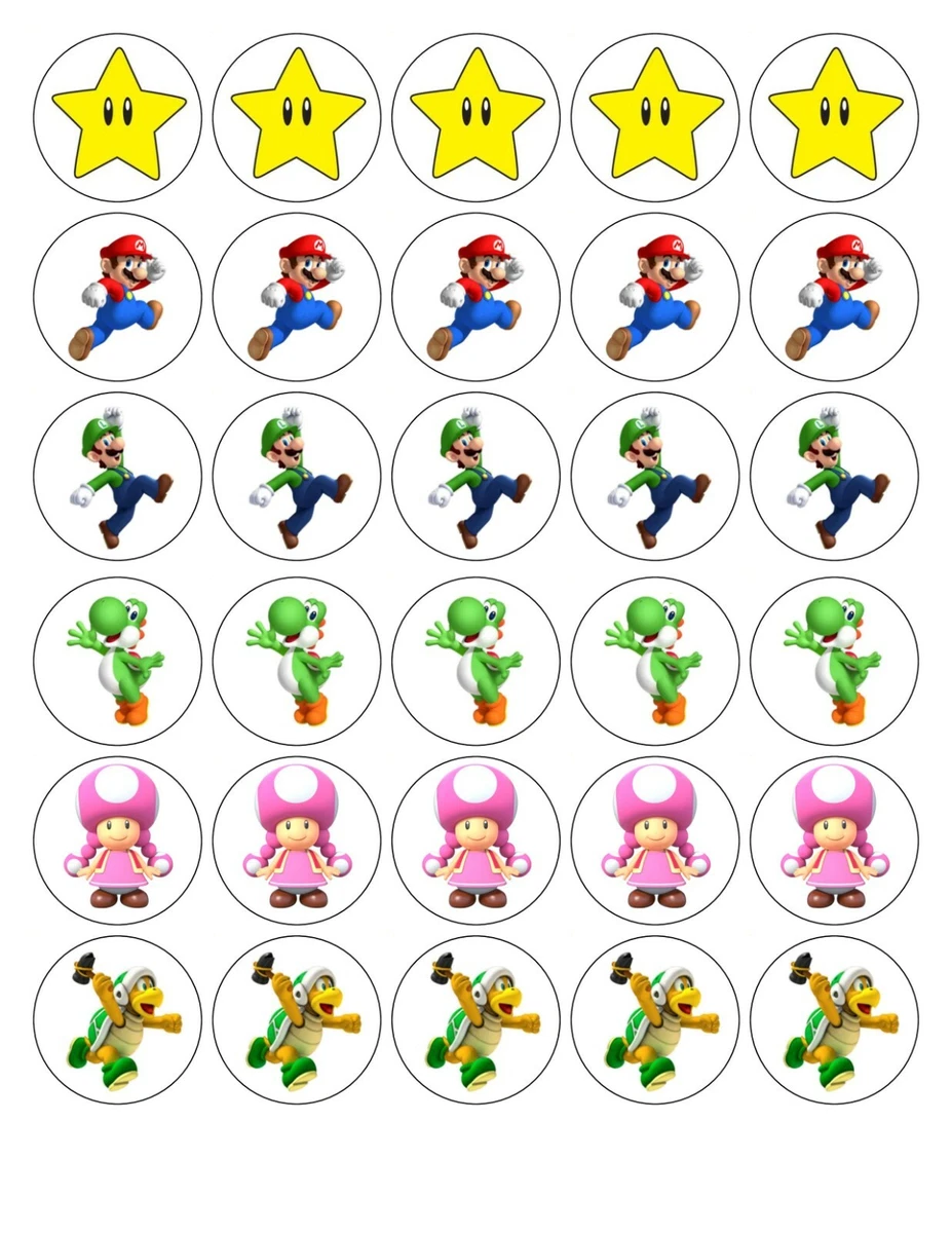 Mario Bros Cupcake Toppers Printables Super Mario Cupcakes, 47% OFF