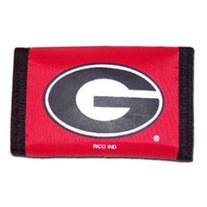 NCAA Georgia Bulldogs Nylon Tri-Fold Wallet Nylon Tri-Fold Wallet, 3" x ...