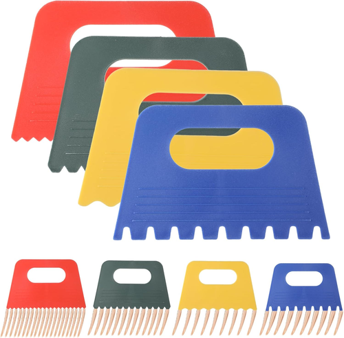 4 Pack Texture Tools for Plaster Plastic Paint Scraper Tool Art Paint ...