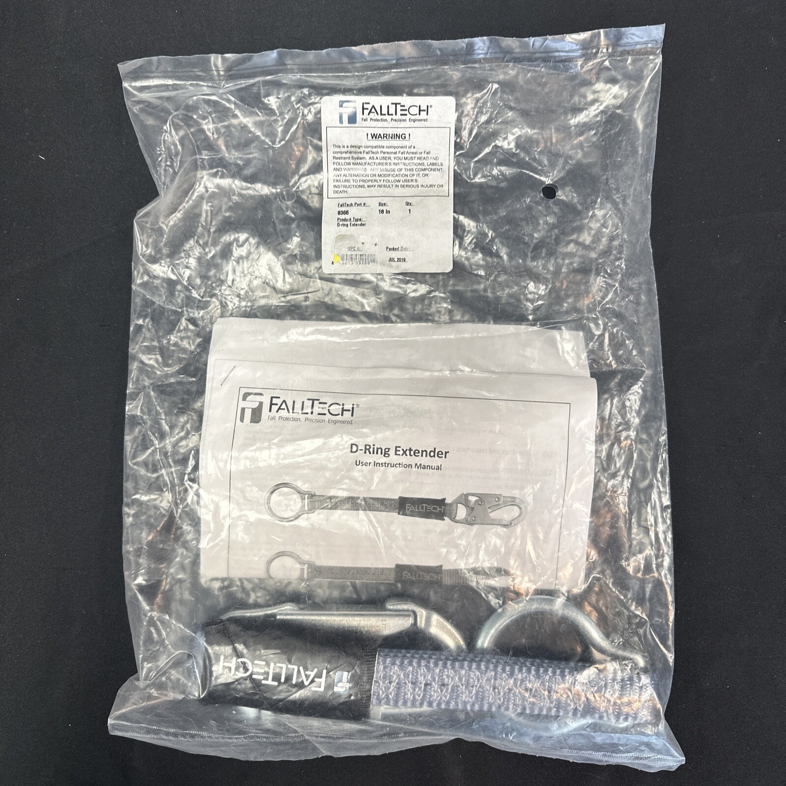 FallTech 8366 18in D-ring Extender Hook for sale online | eBay