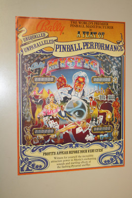 BALLY Mystic pinball flyer brochure pamphlet BRAND NEW. Year 1980 ...