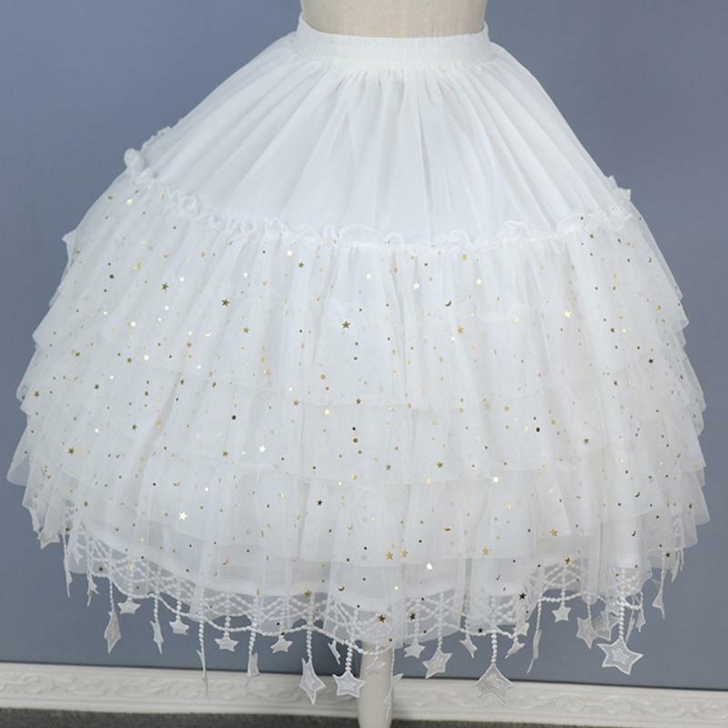 Crinoline Petticoat Short Half Slip 2 Hoops for Bridal Dress Vintage ...