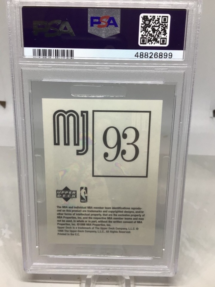 1998 UD International Stickers #93 Michael Jordan PSA 8 (2 in all ...