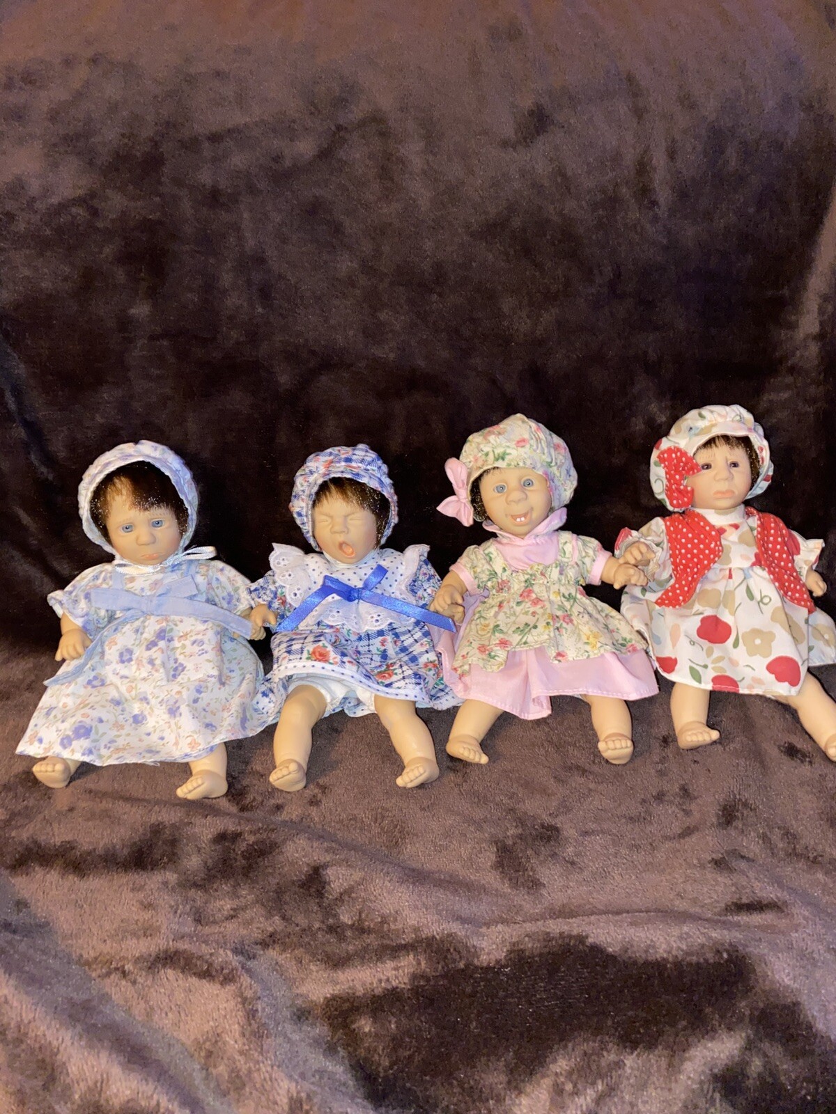 Vintage Gi-Go Toys Girl Baby Doll Soft Body Set Of 4 Expressive Light ...