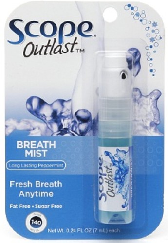 Crest Scope Outlast Breath Mist Mint Flavor Sugar Free 0.24 Oz Each 2 ...