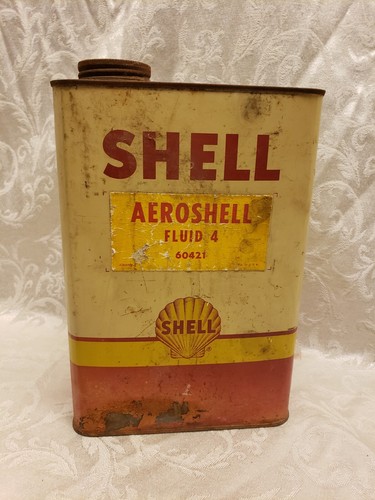 Vintage Shell Aeroshell Fluid 4 - Aircraft Fluid - 1Gal. Metal Can ...