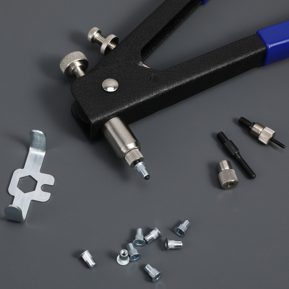 Manual Hand Riveter Kit Nut Riveting Machine Rivets Setting Tool | eBay