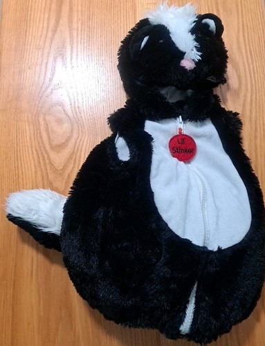 Going Wild Lil Stinker Baby Size 3-6 Months Black White Skunk Costume ...
