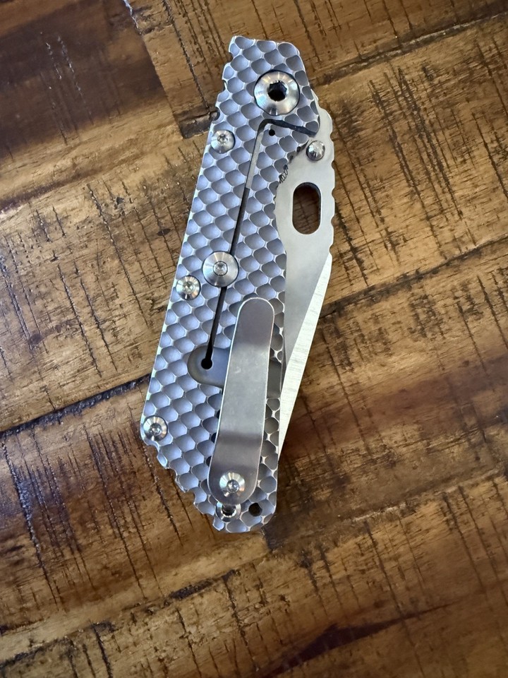 Strider Knives SMF DGG - Black G10 & Titanium / HAND GROUND Bowie S30V ...