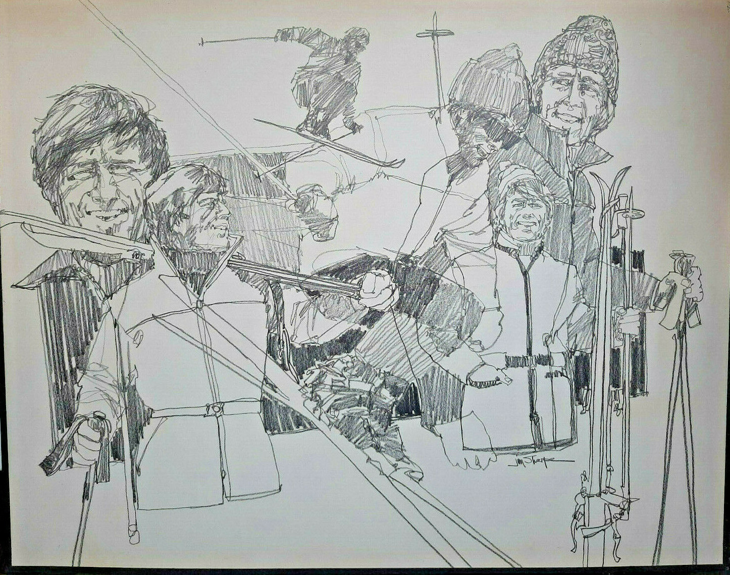 Signed Artist Jim Sharpe - Graphic Advertising iIlustration Original ...