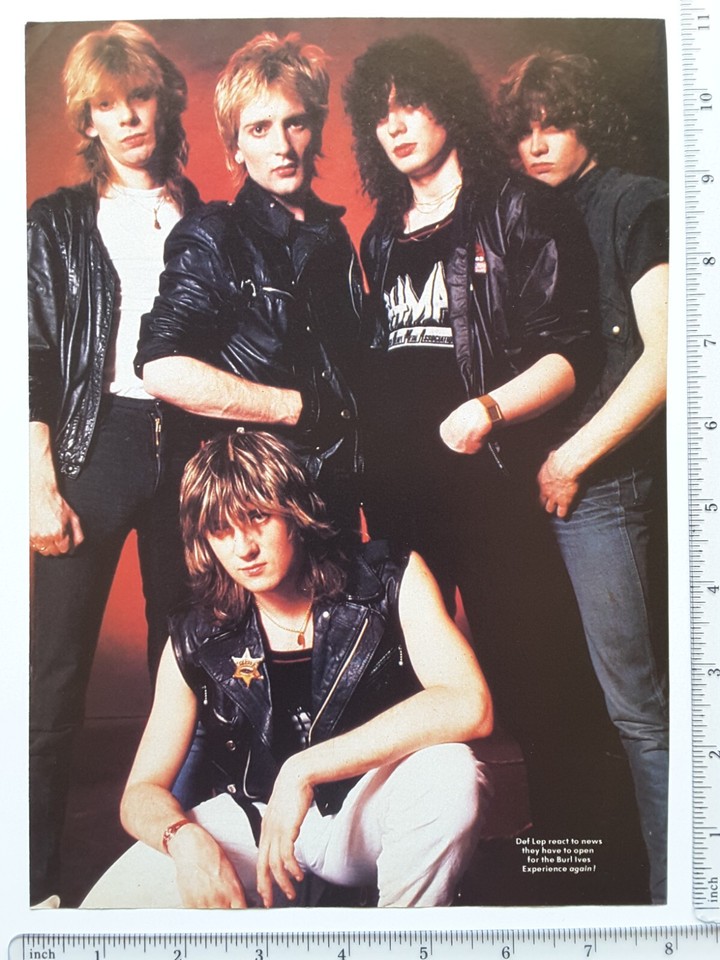 DEF LEPPARD STEVE CLARK JOE ELLIOTT VINTAGE 80'S MAGAZINE PINUP POSTER ...