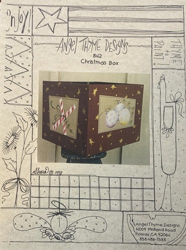 Vintage Tole Pattern Packet: Christmas Box by Shara Reiner Angel Thyme ...
