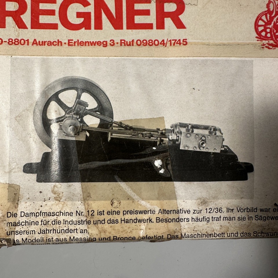 Vintage Regner Nr. 12 Steam Engine Model Kit | eBay
