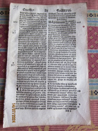 1493-SAINT THOMAS AQUINUS THEOLOGICAL.INCUNABULA ORIGINAL INCUNABLE ...