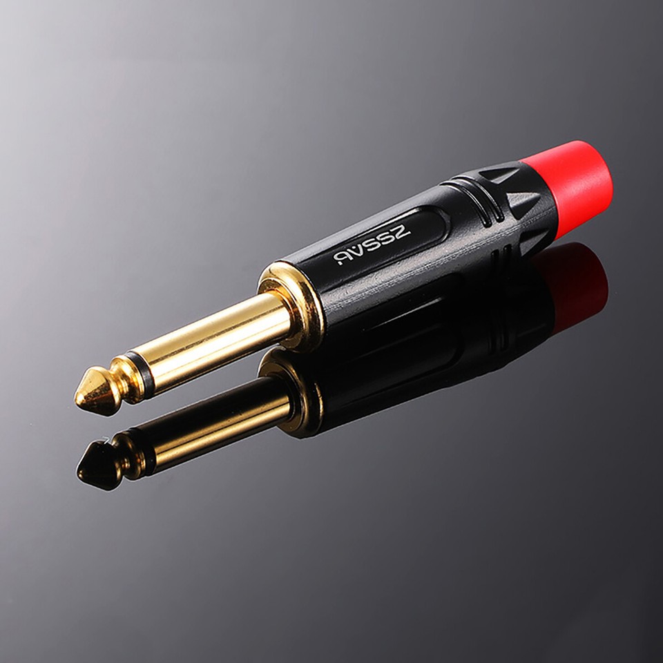 TS/TRS 6.35 Male Audio Plug Jack Stereo Headphone Adapter Speaker ...