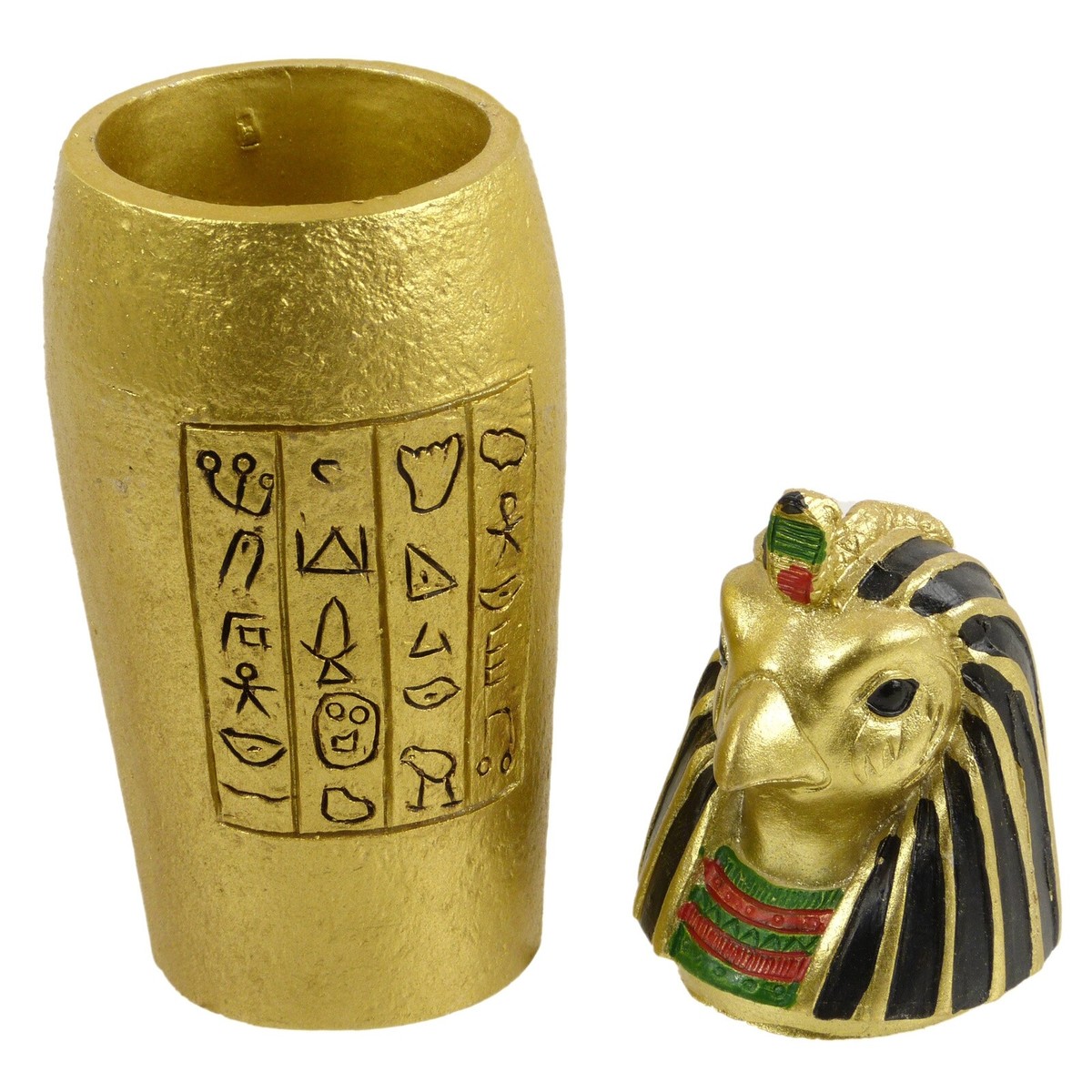 Canopic Jars Facts Set Of 4 Egyptian Gold God Canopic Jars Statue
