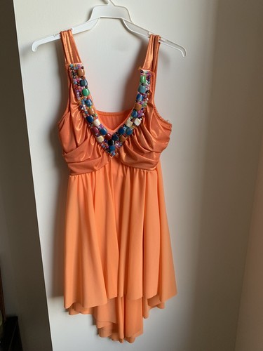 Curtain Call Lyrical Jazz Contemporary Dance Costume, Size ALA, Orange ...