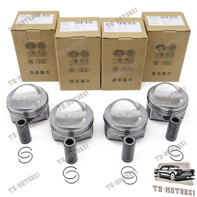 Genuine Piston&Rings Set Oversize +0.5 4X For Audi A4 VW Jetta SEAT ...