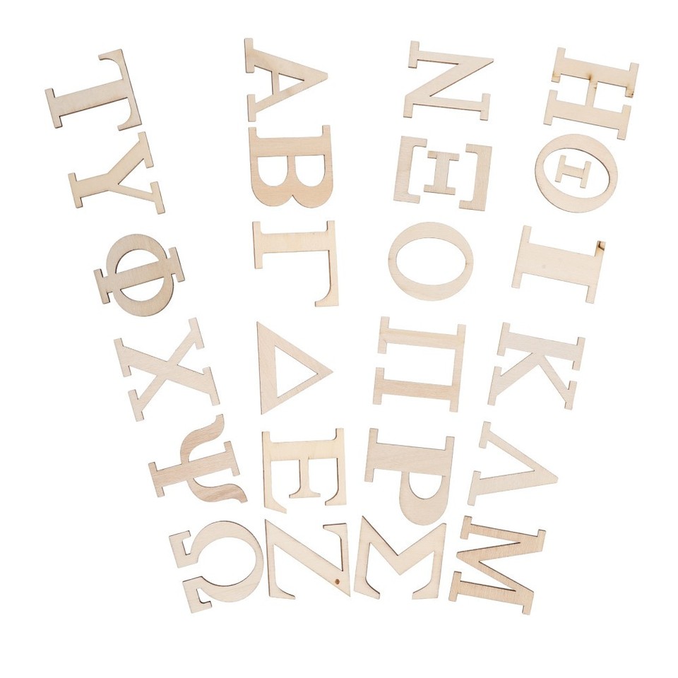 24 Pcs Resin Decoration Wooden Letters for Wall Alphabet Flash Cards ...