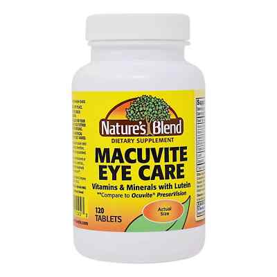 (2PK) Nature's Blend Macuvite Eye Care w Lutein, 120 Tablets ...